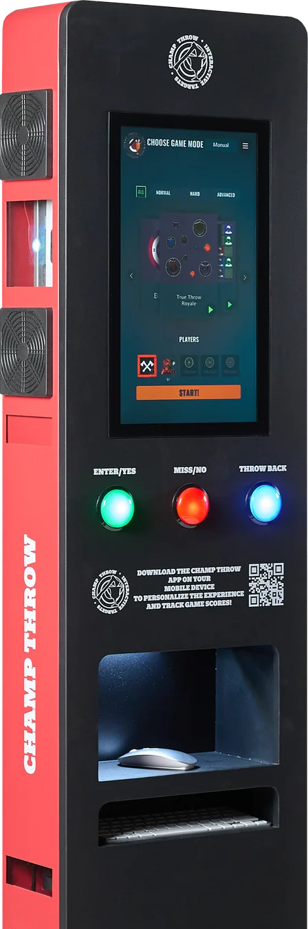 Digital Axe Throwing System for Businesses | Champ Throw Interactive