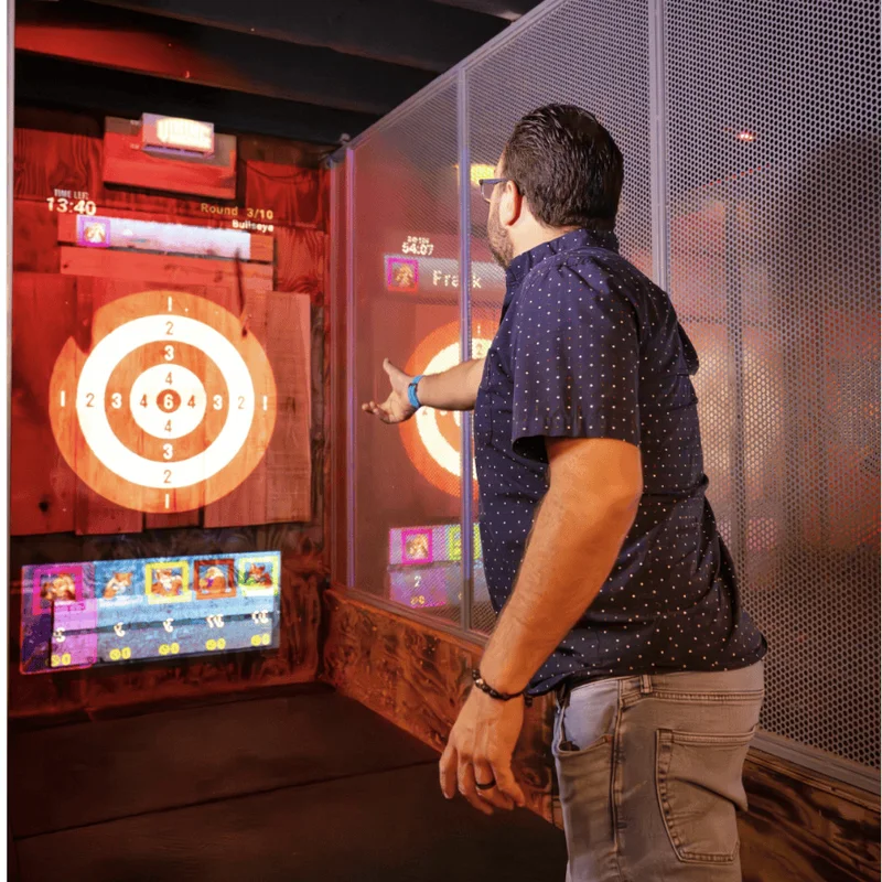 Digital Axe Throwing System for Businesses | Champ Throw Interactive