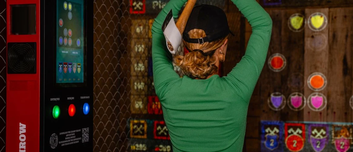 Digital Axe Throwing System for Businesses | Champ Throw Interactive